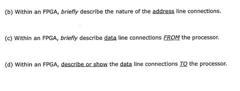 solved b within an fpga briefly describe the nature of