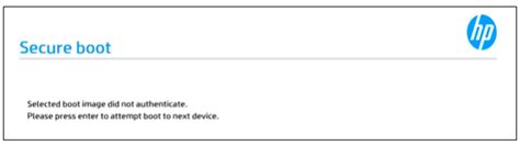 Hp Notebooks And Mobile Workstations Selected Boot Image Did Not
