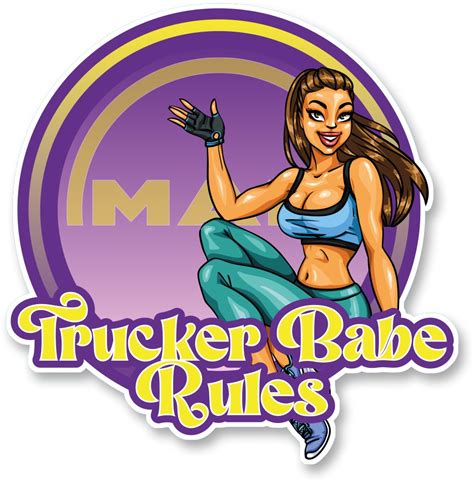 Aufkleber Trucker Babe Rules Man Truck Accessoires