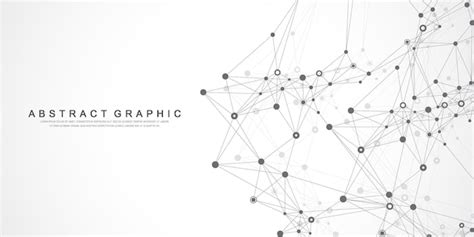 Premium Vector Digits Abstract Background With Connected Line And Dots