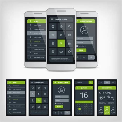 Vector Conception Of Mobile User Interface Stock Vector Image By