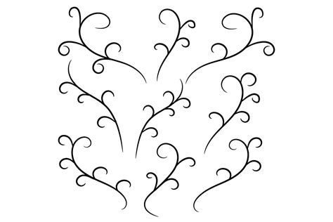 line art floral design elements graphic by nurearth · creative fabrica