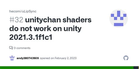 Unitychan Shaders Do Not Work On Unity 2021 3 1f1c1 Issue 32 Hecomi ULipSync GitHub