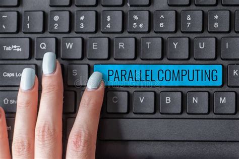 Conceptual Display Parallel Computing Business Approach Simultaneous