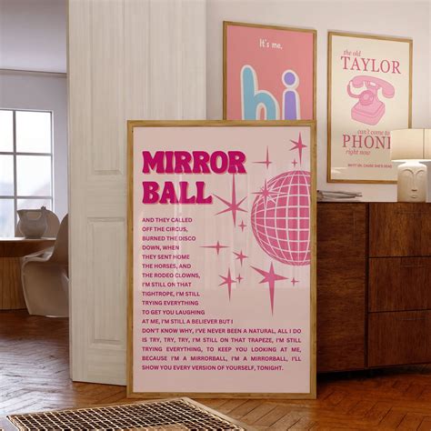 Mirroball Taylor Swift Poster Taylor Mirroball Print Folkl Inspire
