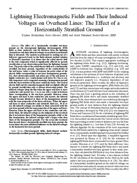 Lightning Electromagnetic Fields And Their Induced Voltages On Overhead