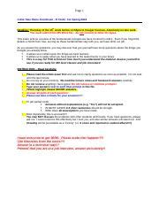 CS Final Exam SPR Doc Page Cs Take Home Final Exam R Yoshii For Spring