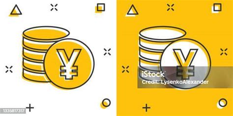 벡터 만화 엔 만화 스타일의 위안 통화 아이콘 엔 코인 컨셉 일러스트 일러스트 픽토그램 아시아 머니 비즈니스 스플래시 효과 개념 0명에 대한 스톡 벡터 아트 및 기타 이미지