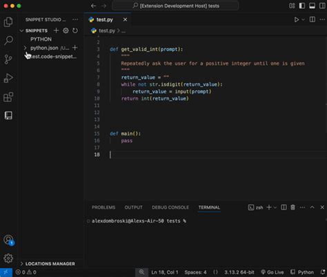 GitHub Alexanderdombroski Snippetstudio A Snippet Manager Extension For Vscode To Streamline