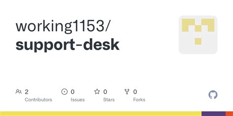 Github Working1153support Desk