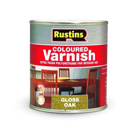 Rustins Polyurethane Varnish Gloss Oak 500ml