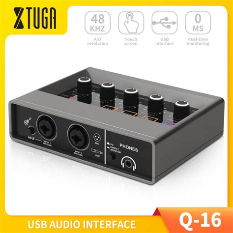 Q Professional Audio Interface USB Recording Sound Card With Bit KHz Audio Resolution