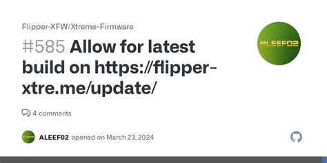 Allow For Latest Build On Https Flipper Xtre Me Update Issue Flipper XFW Xtreme