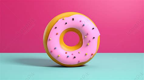 생생한 분홍색 배경에 3d로 렌더링된 다채로운 도넛 차트 분홍색 배경 3d 렌더링 배경 다채 배경 이미지 Hd 분홍색 3d 렌더링 다채 배경 사진 무료 다운로드