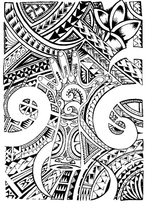 Art Therapy Coloring Page Tattoos Maori Tattoo