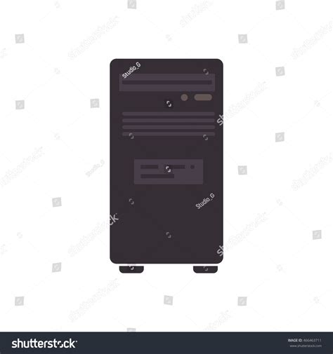Cpu Tower Box Computer Case Pc Stock Vector Royalty Free Shutterstock