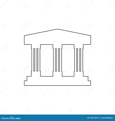 Icono Del Esquema Del Edificio Del Museo Elementos Del Icono Del