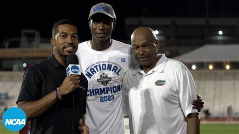 florida track and field s emmanuel bamidele and coach mike holloway on