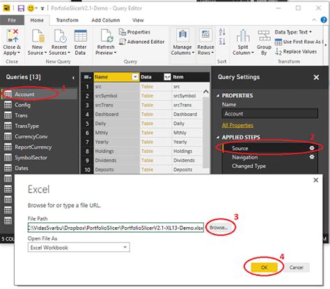 How To Change Connections In Portfolio Slicer For Power BI Desktop Model Portfolio Slicer