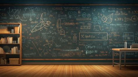 Premium Ai Image Chalkboard With Physics Class Background