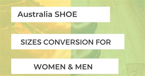 Womens To Mens Shoe Size Conversion In Australia