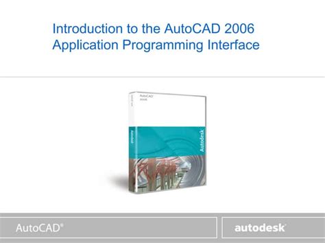 Auto Cad 2006 Api Overview Ppt
