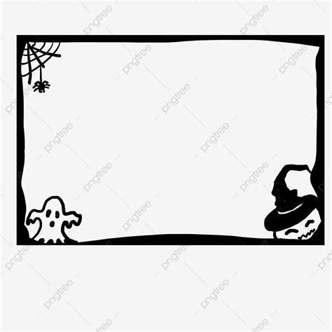 Halloween Spider Web PNG Image Skull Ghost Spider Web Halloween Theme Border Web Clipart