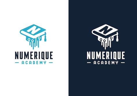 Premium Vector Square Academic Cap With A Book Shape And Wires Logo Concept