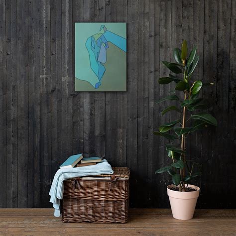 The Bather Iii Abstract Figure Painting Nude Woman Bathing Canvas