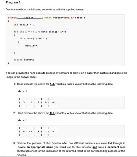 Solved Program Demonstrate How The Following Code Works Chegg