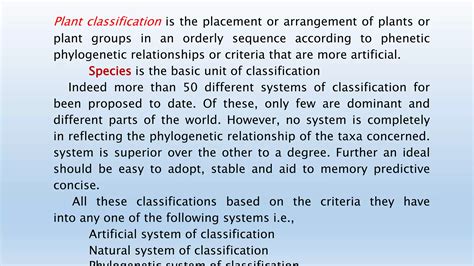 Systems Of Plant Classification Pptx