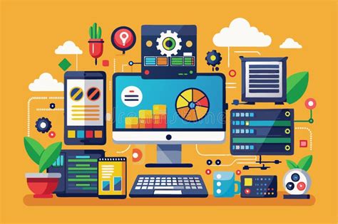 The Design Features A Vibrant Semi Flat Illustration Showcasing