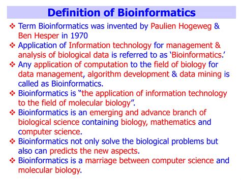 4 1 Introduction To Bioinformatics Ppt Biotech And Biomedical
