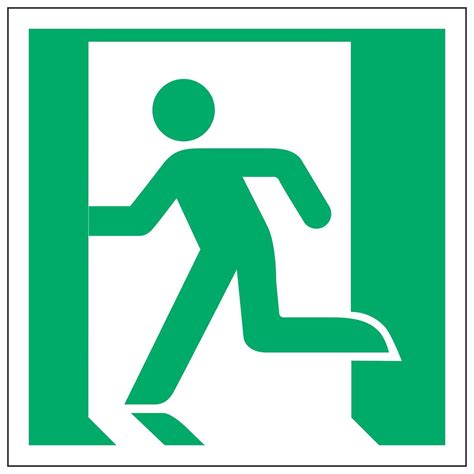 Fire Exit Left Symbol Linden Signs Print
