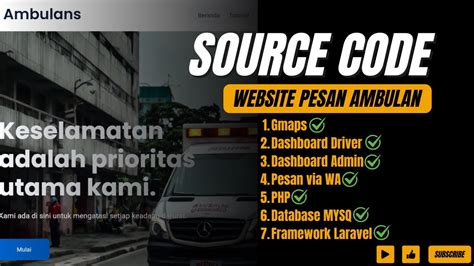 Source Code Website Pemesanan Ambulans Menggunakan Php Framework