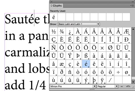 Find Characters Using The Glyphs Panel CreativePro Network