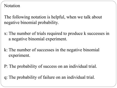 Negative Binomial Distribution PPTX