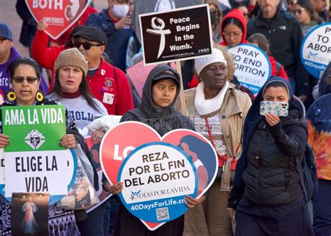 Participants In The Annual March For Life In San Francisco Ca