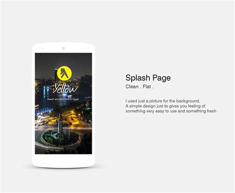 yellow pages android app on behance