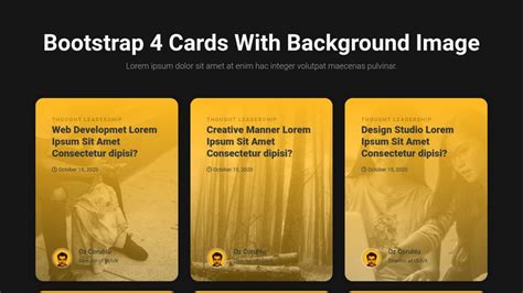 Bootstrap Card Grid With Background Image