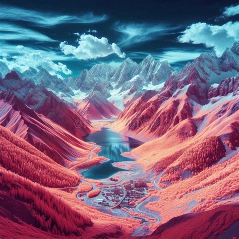 infrared effect a color modification technique that gives image stock