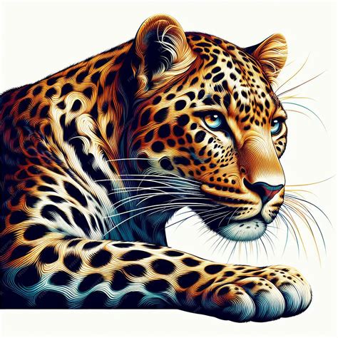 Premium Vector Hyperrealistic Vector Art Illustration Colorful African Leopard Portait Premium Vector Hyperrealistic Vector Art Illustration Colorful African Leopard Portait
