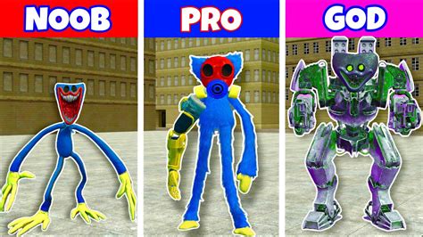 NOOB Huggy Wuggy Chapter VS PRO Huggy VS MECHA HUGGY BOSS Garry S Mod YouTube