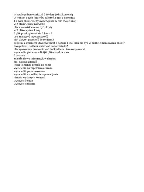 Linux Zadania Bez Odp Pdf