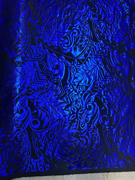 Exquisite Traditional Polynesian Tattoo Design Fabric Aloha Fabrics