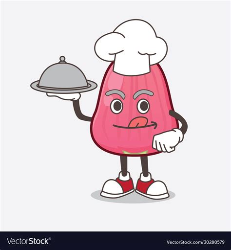 Java Apple Cartoon Mascot Character As A Chef Vector Image