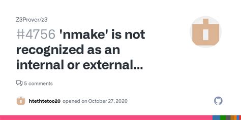 nmake is not recognized as an internal or external command