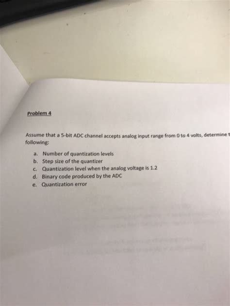 Solved Problem Assume That A Bit ADC Channel Accepts Chegg