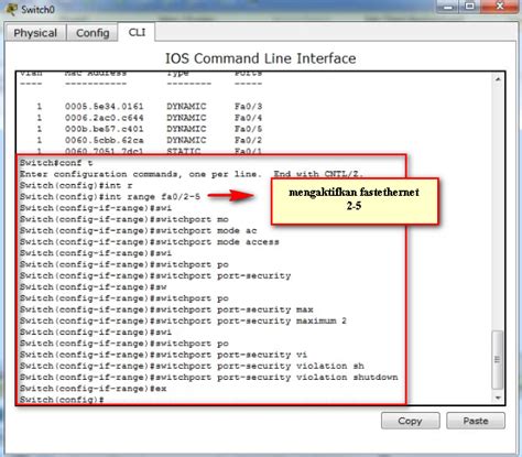 Lanjutan Materi Switch Port Security Konfigurasi Port Security