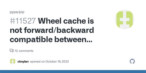 Wheel Cache Is Not Forward Backward Compatible Between X And Issue Pypa Pip